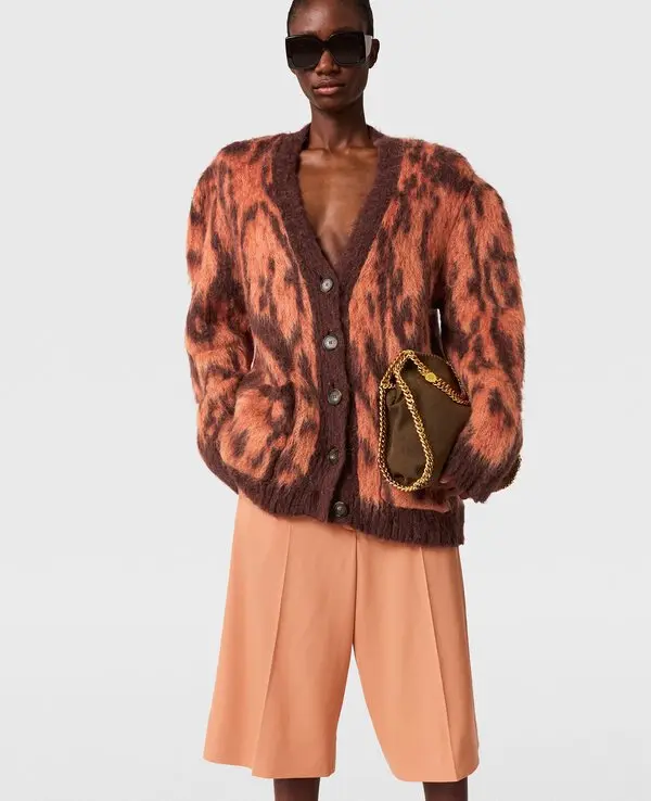 Stella McCartney Cloud Leopard V-neck Cardigan