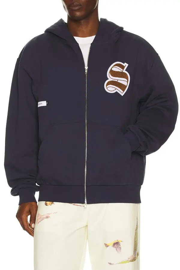 STUDENTS GOLF Qualifications Fleece Zip Hoodie - Navy