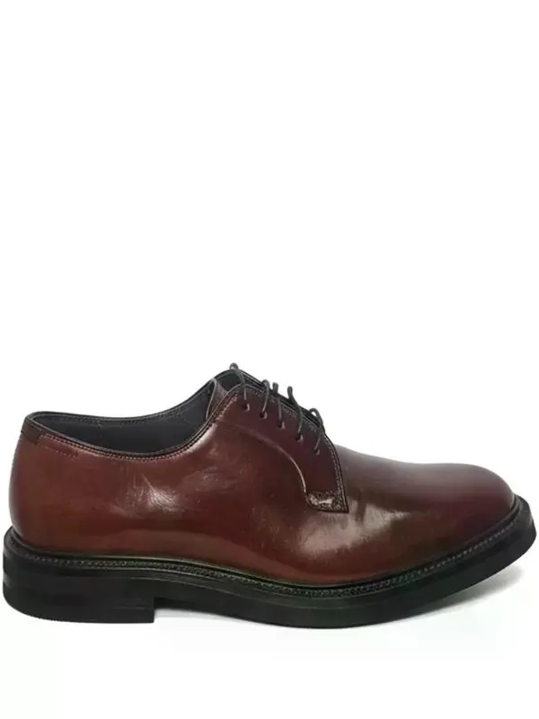 Brunello Cucinelli Leather Lace-up Derby Shoes - Brown