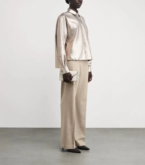 Lafayette 148 New York Wool-cashmere Belted Trousers