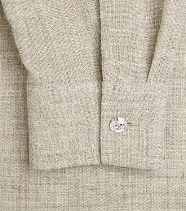 Lafayette 148 New York Wool-silk-linen Embellished Shirt