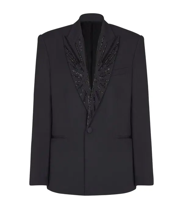 Balmain Wool Embellished Blazer
