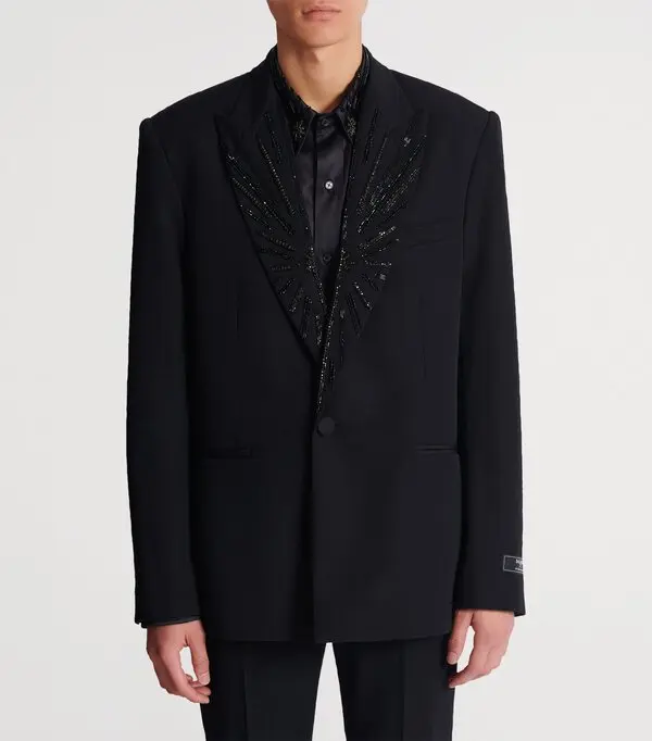 Balmain Wool Embellished Blazer