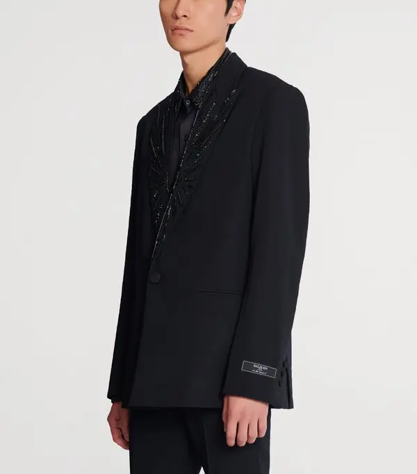 Balmain Wool Embellished Blazer