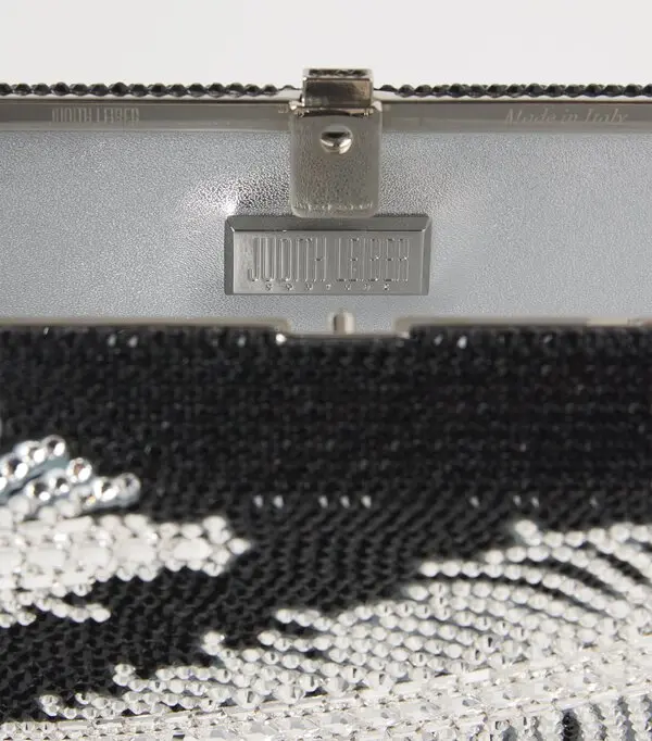 Judith Leiber Crystal Plume Slim Rectangle Clutch