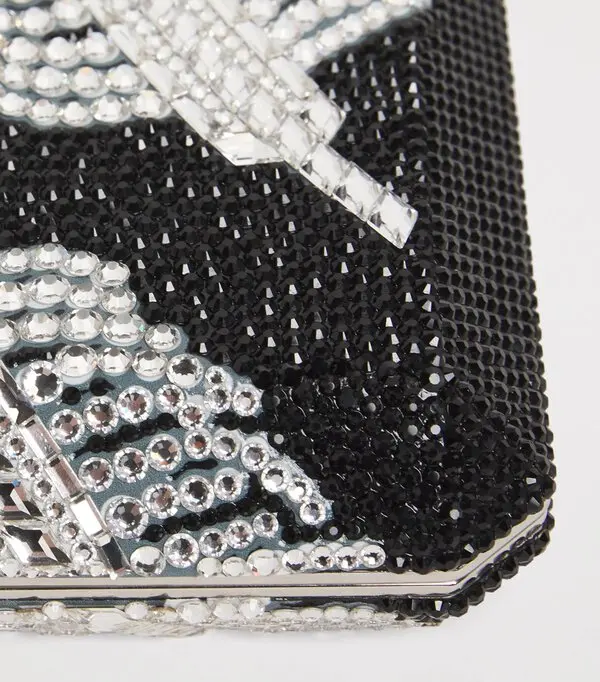 Judith Leiber Crystal Plume Slim Rectangle Clutch