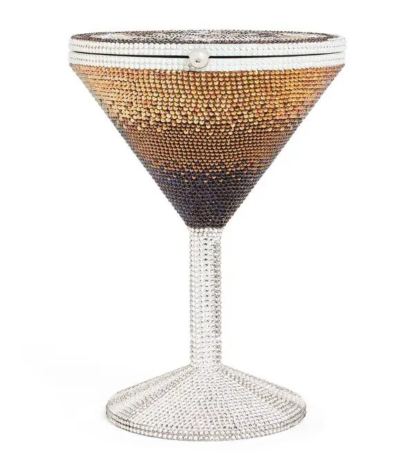 Judith Leiber Crystal Espresso Martini Clutch - Brown