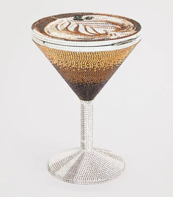 Judith Leiber Crystal Espresso Martini Clutch - Brown