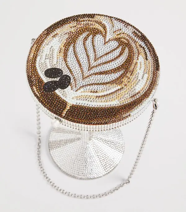 Judith Leiber Crystal Espresso Martini Clutch - Brown