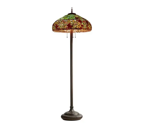 RIVER OF GOODS 65' H Hampstead Stained Glass Fl Or Lamp - One-color