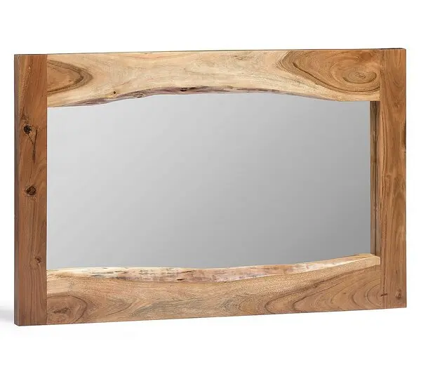 ALATERRE FURNITURE Alpine 48' Natural Live Edge Wood Mirror - One-color
