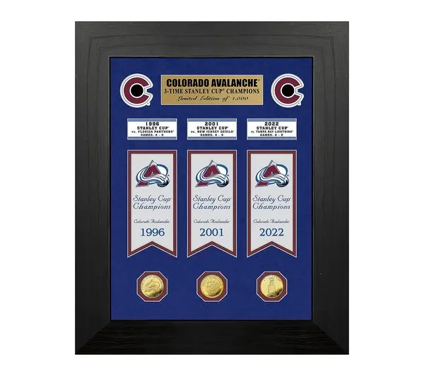 HIGHLAND MINT Colorado Avalanche Deluxe Stanley Cup Banner - One-color