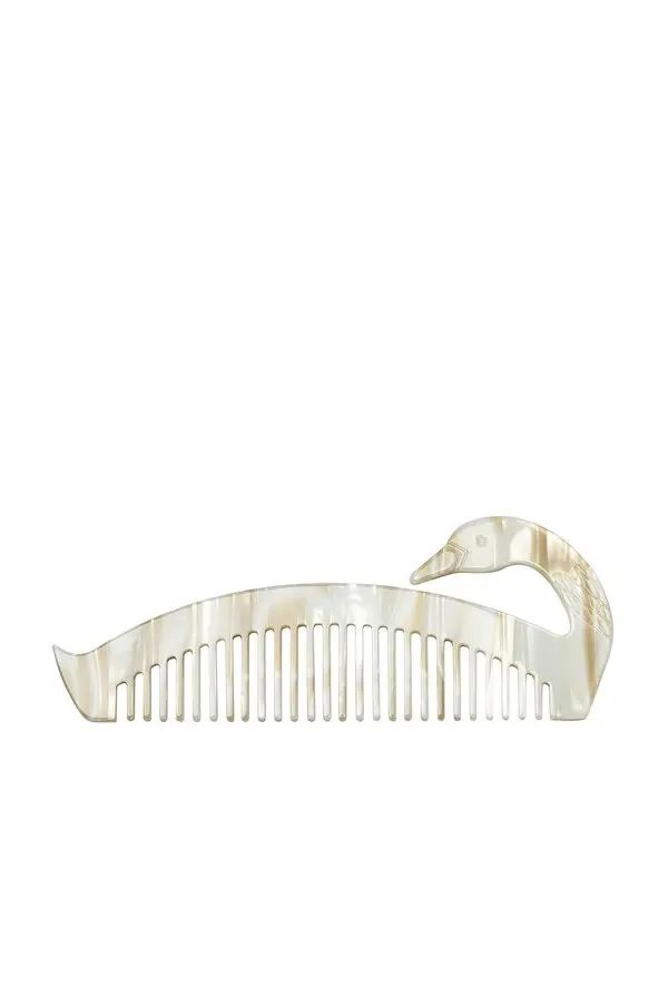GOHAR WORLD Swan Hair Comb - Nougat