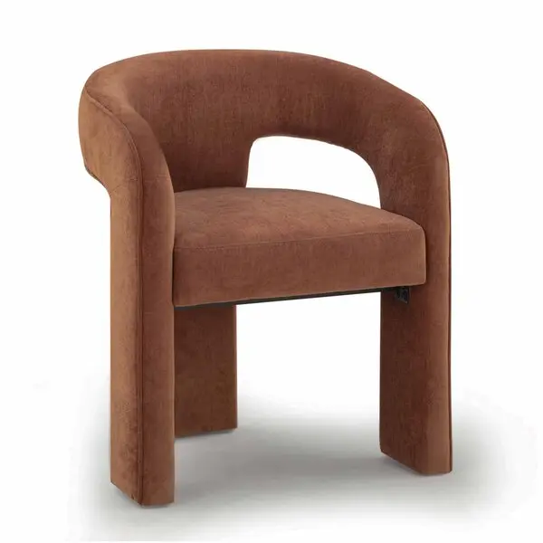 TOV FURNITURE Malone Performance Chenille Dining Chair - Rust