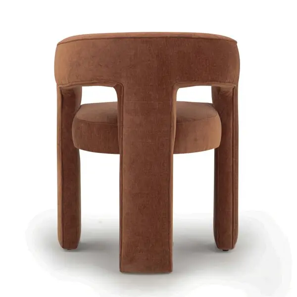 TOV FURNITURE Malone Performance Chenille Dining Chair - Rust