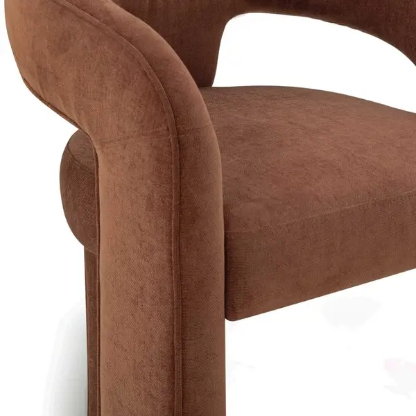 TOV FURNITURE Malone Performance Chenille Dining Chair - Rust