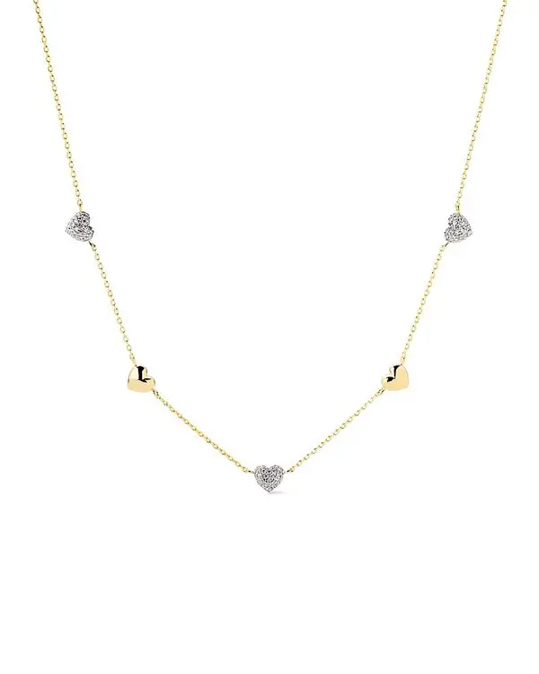 ANA LUISA Heart Station Necklace - Gold