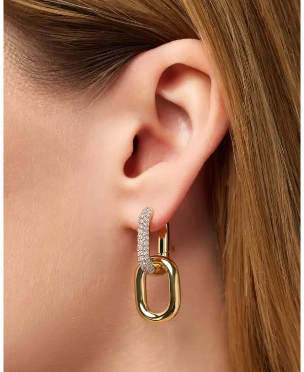 ANA LUISA Ash Double Pave Drop Earrings