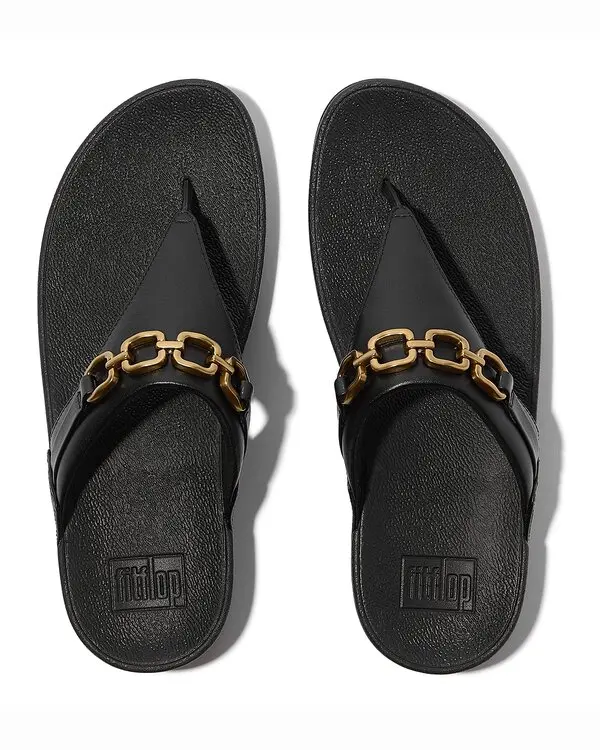 Fitflop Lulu Chain Wedge Sandals - Black
