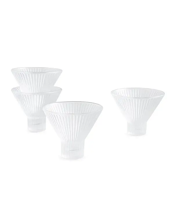 THE COLLECTIVE HOME Pressed Martini Glasses, Set Of 4
