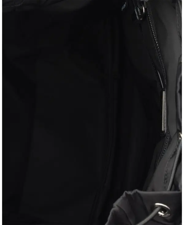 Prada Re-nylon And Leather Backpack - Black