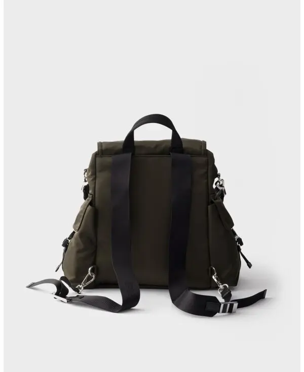 Prada Re-nylon And Leather Backpack - Forest
