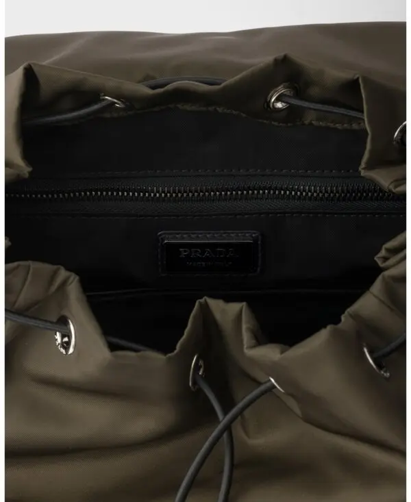 Prada Re-nylon And Leather Backpack - Forest