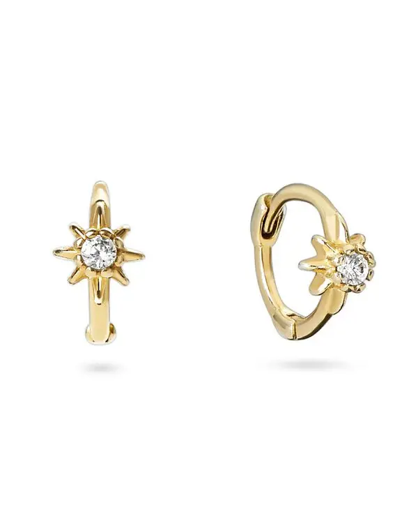 ANA LUISA Elios Sun Huggie Hoop Earrings - Gold