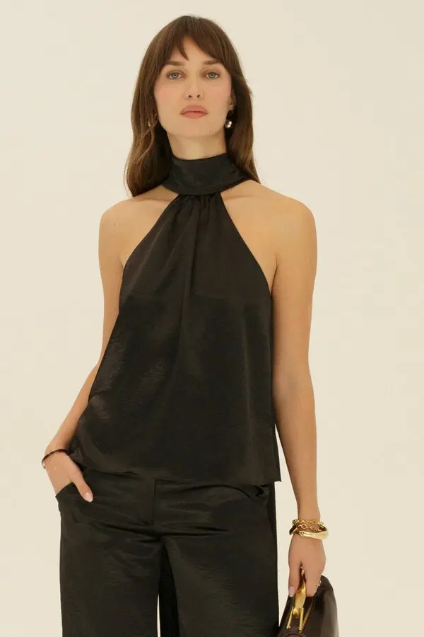 Amanda Uprichard Fontana Halter Neck Top