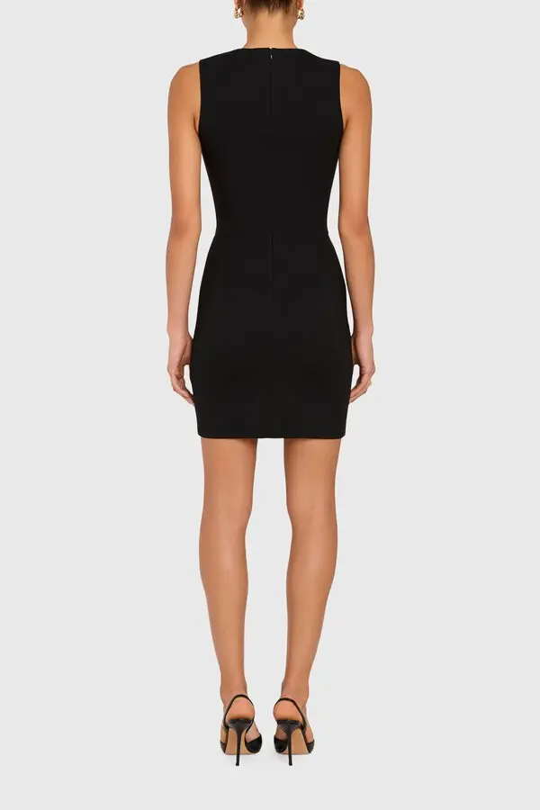 amanda uprichard black mini dress Amanda Uprichard Sonnet Mini Dress in Black main image 0