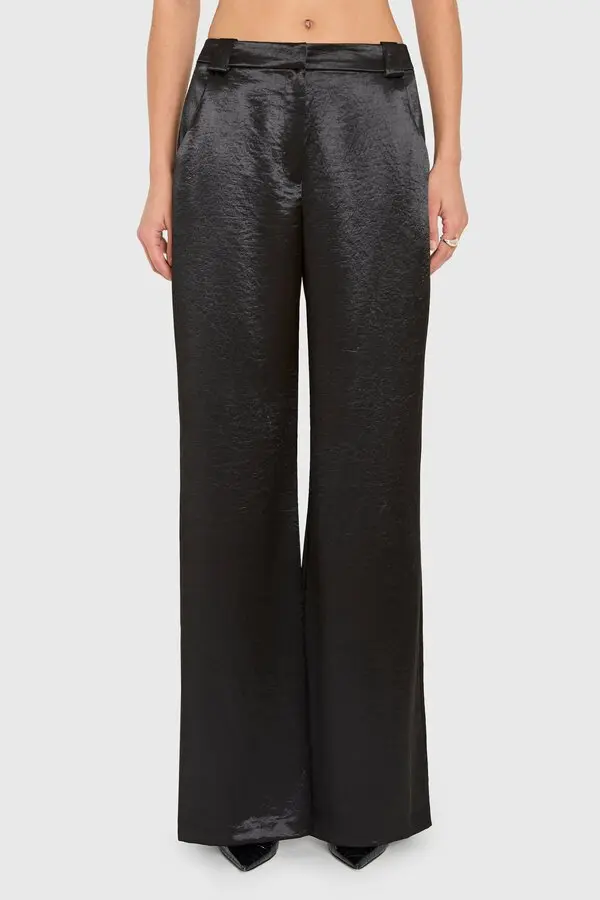Amanda Uprichard Saddler Hammered Satin Pants