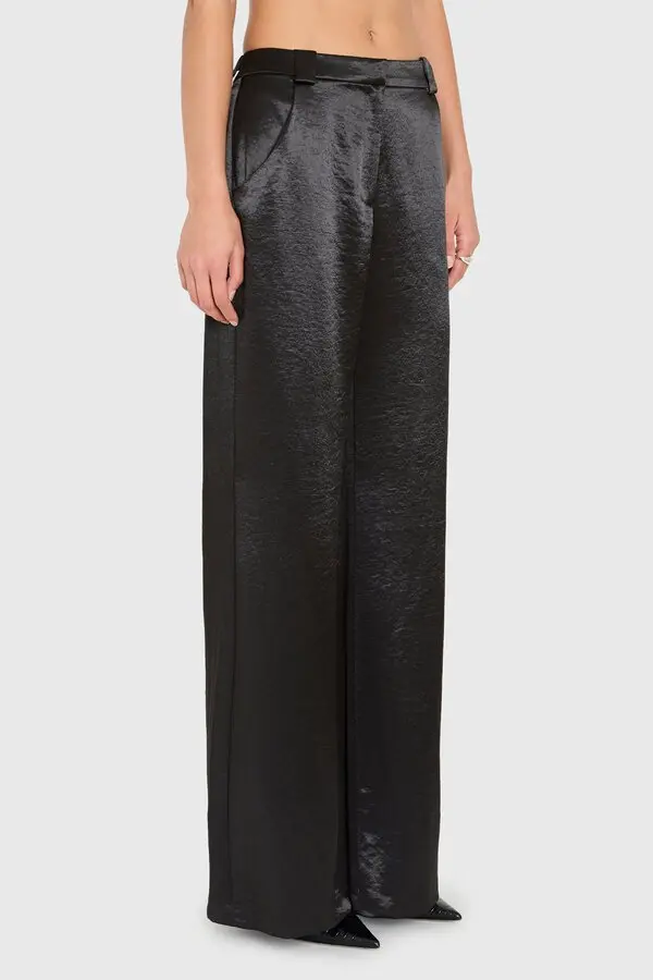 Amanda Uprichard Saddler Hammered Satin Pants