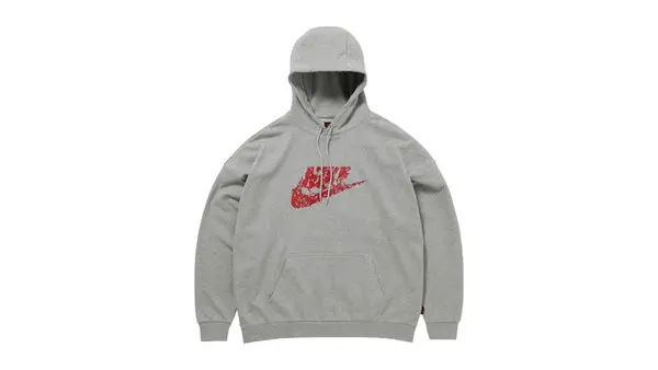 Nike X Stranger Things Nrg Club Hoodie - Dark Grey Heather/light Smoke Grey