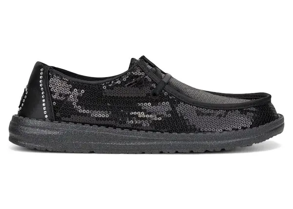 HEY DUDE Wendy Slip-on Disco Sequin - Black