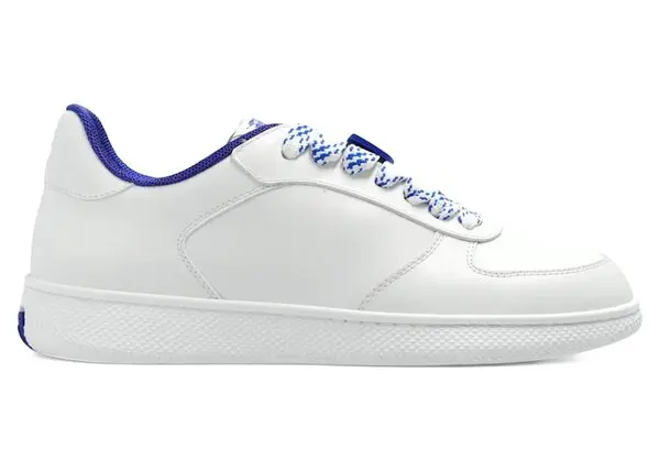 Burberry Terrace Leather Sneakers - White/blue