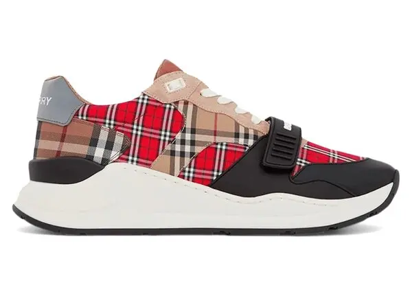 Burberry Ramsey Vintage Check Sneakers - Red