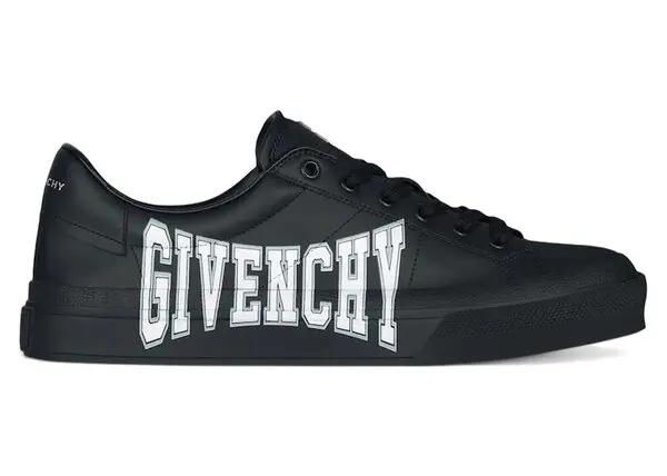Givenchy City Sport Sneakers With College Print - Black/white