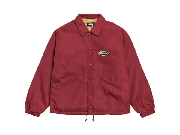 StÜssy Coaches Jacket - Burgundy