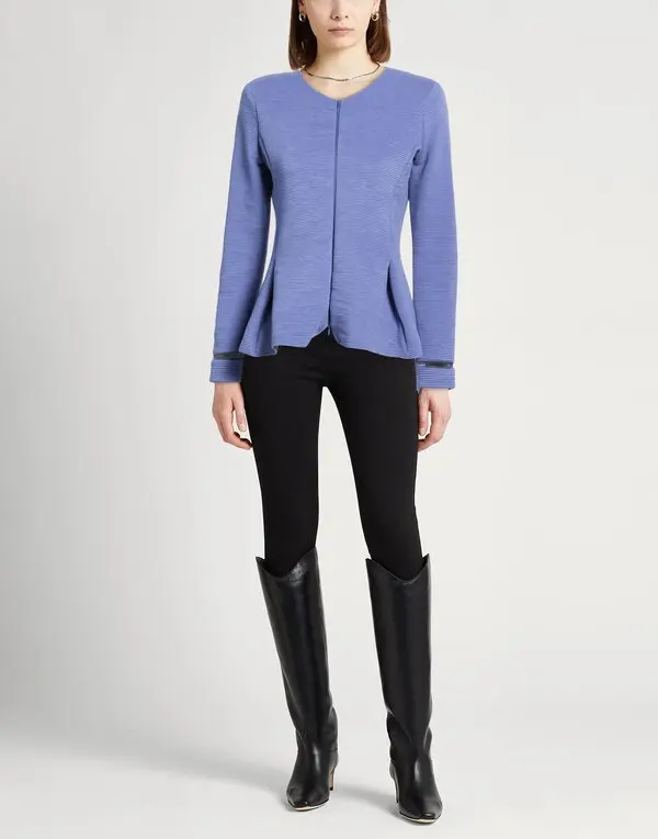 Emporio Armani Jacket In Light Polyester, Viscose, And Elastane
