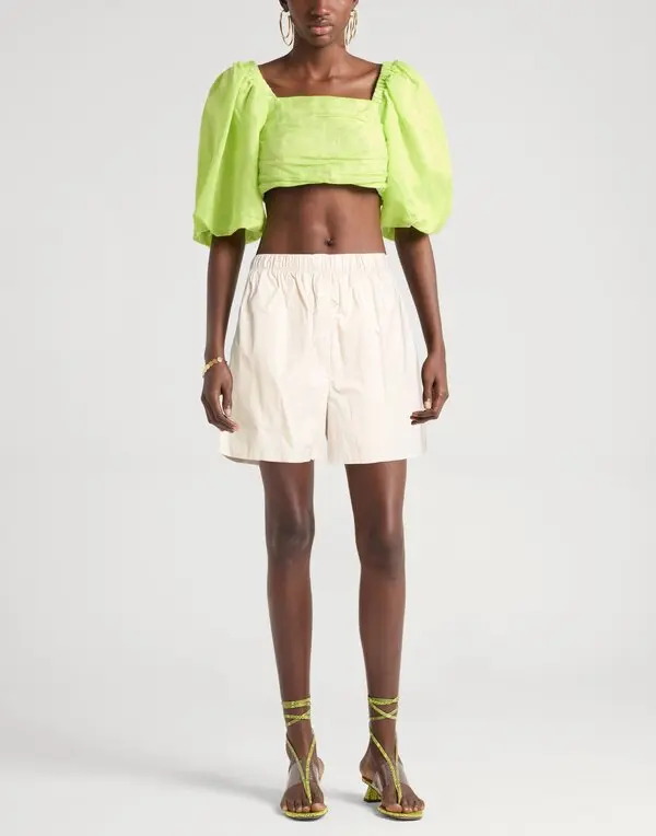HINNOMINATE Solid Cotton High Waisted Shorts