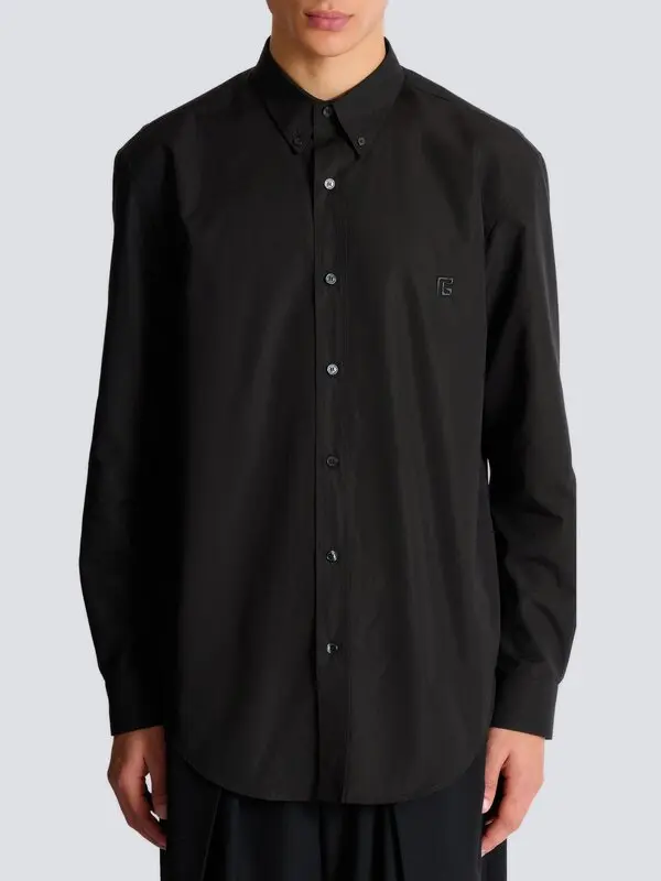 Balmain Cotton Poplin Shirt - Black