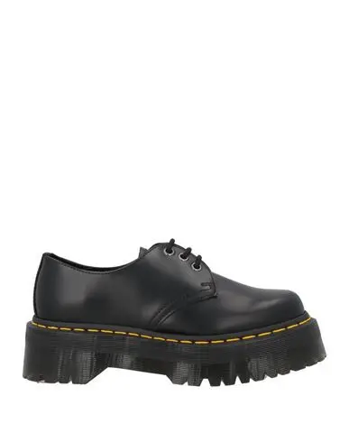 Dr. Martens Leather Lace-up Shoes With Block Heel And Lug Sole - Black
