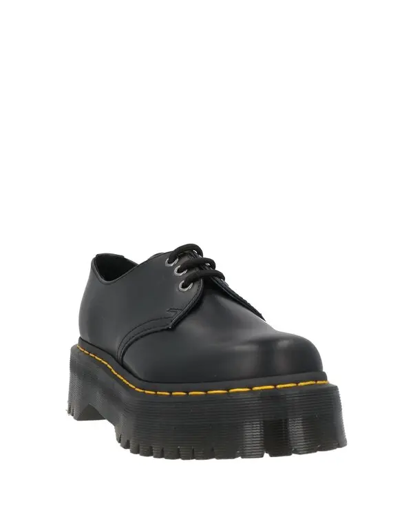 Dr. Martens Leather Lace-up Shoes With Block Heel And Lug Sole - Black