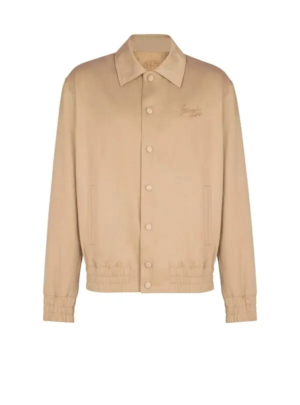 Balmain Cotton Canvas Bomber Jacket - Beige