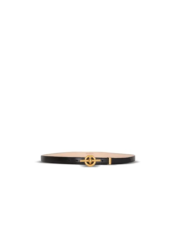 Balmain Calfskin T-bar Belt - Black