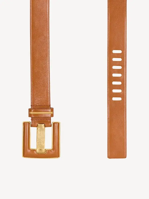 Balmain Anthem Calfskin Leather Belt