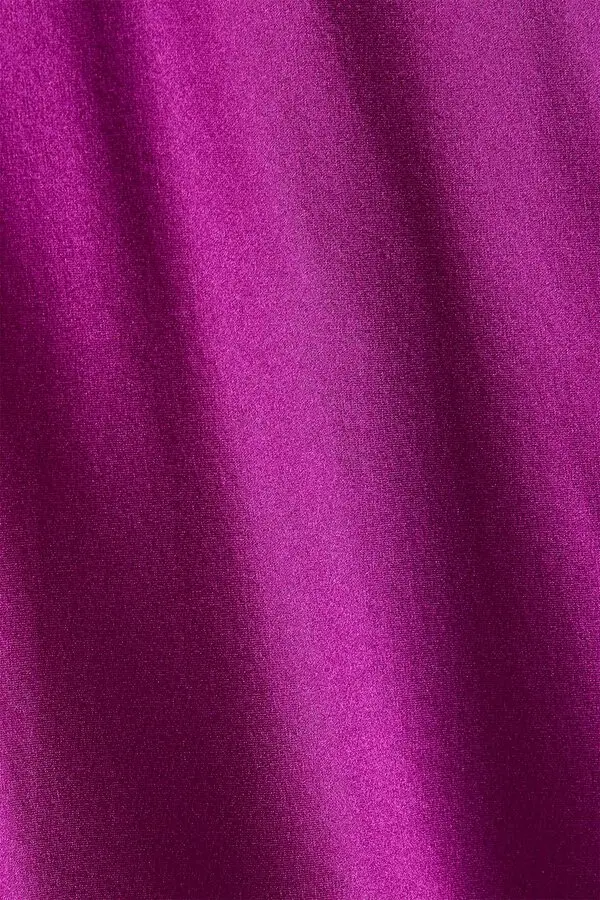 Michelle Mason Cutout Silksatin Gown - Magenta