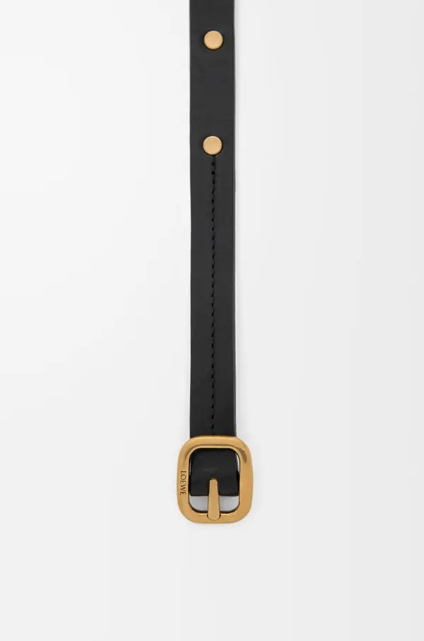 Loewe Rounded Soft Belt - Black/gold