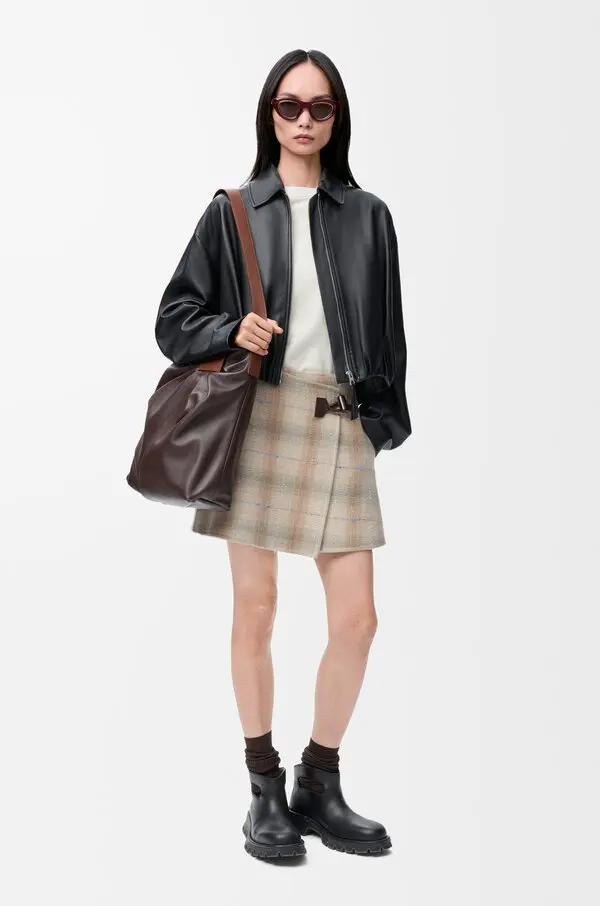Loewe Mini Skirt In Wool And Cashmere Blend