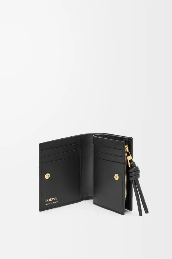 Loewe Knot Compact Wallet In Hagfish - Black